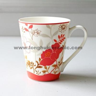 China Colorful flower ceramic V mug series for sale