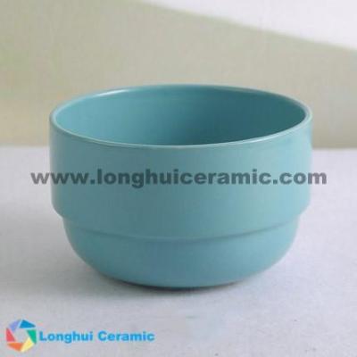 China Stackable colorful ceramic rice bowl for sale