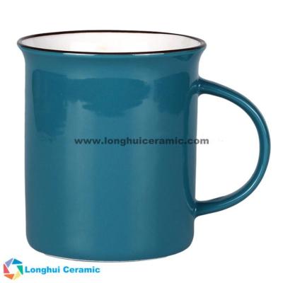 China China factory/manufacturer supplied Custom color glaze straight ceramic mug with slightly flared top for sale