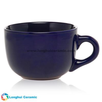 China China factory/manufacturer supplied 18oz bowl shaped custom ceramic cappuccino&soup mug for sale