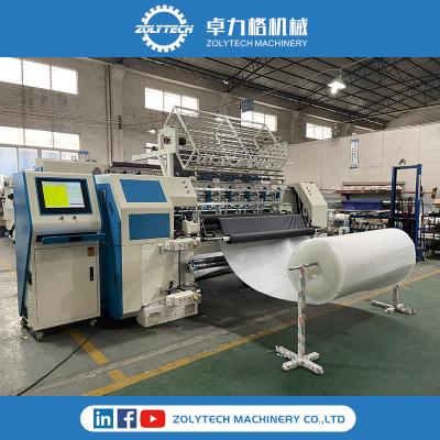 중국 침대보 멀티 니들 누빔 머신 자동 퀼팅 머신 본봉 뜸을 위한 ZOLYTECH 퀼팅 머신 판매용