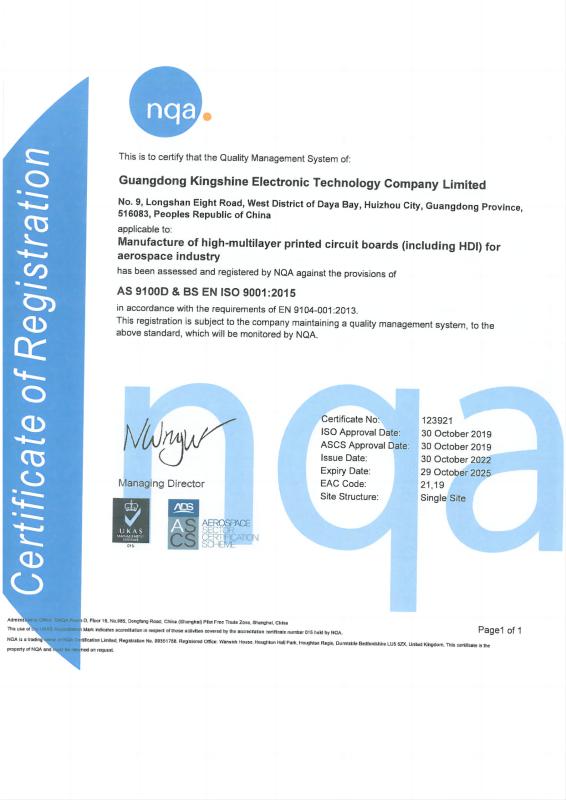  - HONGKONG KINGTECH PCB SOLUTION LIMITED