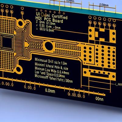 China UL Certified HDI PCB Board with 0.1mm Drill Hole and 0.04mm Line Width for sale