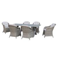 Quality Water Proof Garden Outdoor Furniture Brushed Aluminum Table Patio Restaurant for sale