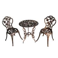 Quality Outdoor Patio Garden Furniture Cast Aluminum Dining Table and Chairs Bistro Set for sale