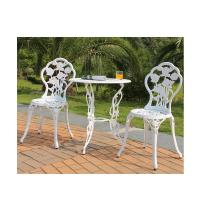 Quality Cast Aluminum Outdoor Patio Furniture Rose 3 Piece Bistro Set for sale