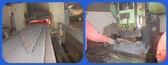 Centralizer manufacturing process in workshop