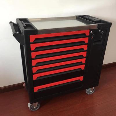 Cina Governo a ruote di gomma silenzioso del lato del cassetto di verticale 7 del carrello della cassetta portautensili in vendita