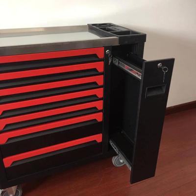 Cina Governo a ruote di gomma silenzioso del lato del cassetto di verticale 7 del carrello della cassetta portautensili in vendita