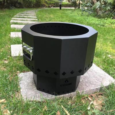 Cina Pozzo a 15 pollici che non dà fumo all'aperto del fuoco della fiamma di Pit Stainless Steel del fuoco di legno doppio in vendita