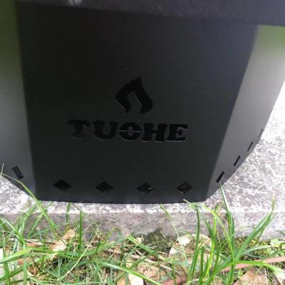 Cina Pozzo a 15 pollici che non dà fumo all'aperto del fuoco della fiamma di Pit Stainless Steel del fuoco di legno doppio in vendita