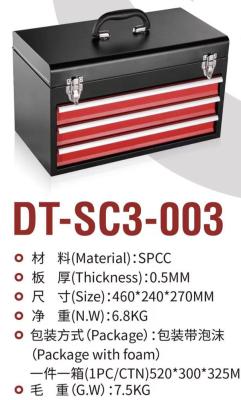 Cina Governo di strumento resistente dei cassetti del carrello 3 della cassetta portautensili di spessore SPCC di 0.5mm in vendita