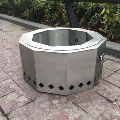Cina Fuoco di legno che non dà fumo doppio Pit Two Tier Double Flame senza fumo in vendita