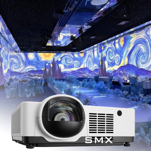 Quality High Brightness 6000 Lumen Short Throw Laser Projector With 3LCD Display Technology for sale