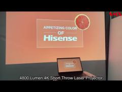 4800 Lumen Short Throw 3LCD Laser 4K Projector HDR10 Adequado de alta qualidade para cenários de negócios
