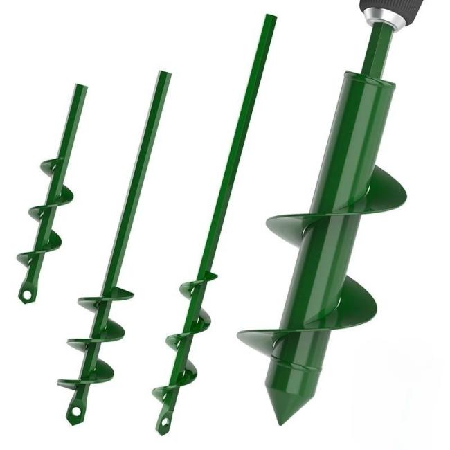 Custom Spiral Drill Bit Garden Earth Auger Screw Flower Planting Hole Digger