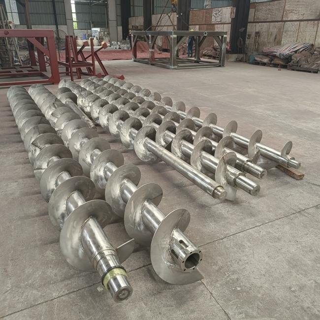OEM Custom Transportation Auger Parts Continuous Screw Flight Spiral Blade Auger Conveyor