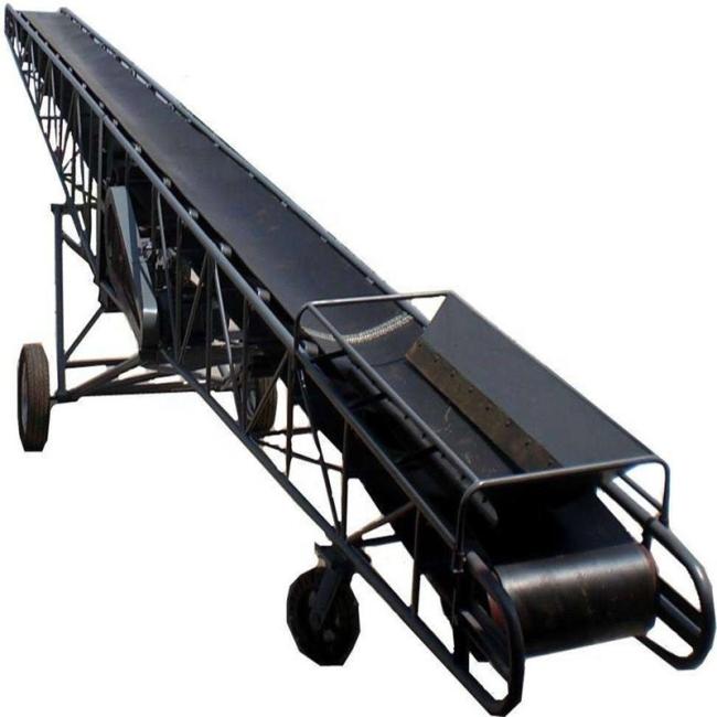 OEM Custom Adjustable Height Belt System Flexible Movable Rubber Mobile Belt Conveyor