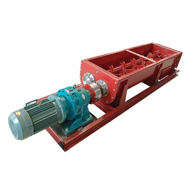 OEM Custom Double Screw U-Shape Pallet Concrete Auger Screw Conveyor Feeder