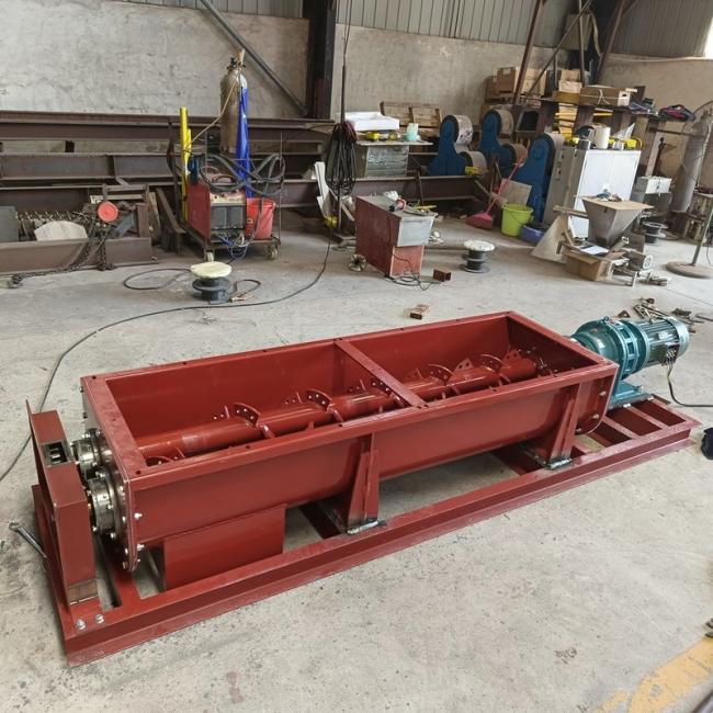 OEM Custom Double Screw U-Shape Pallet Concrete Auger Screw Conveyor Feeder