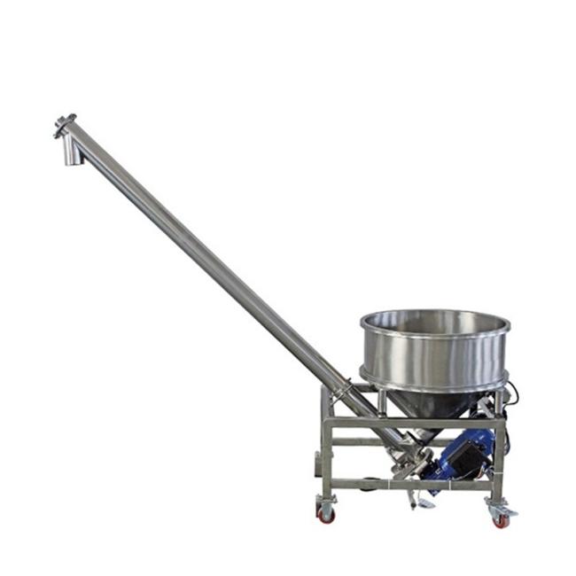 OEM Custom Inclined Semolina Auger Feeder Screw Augers Conveyor with Hopper