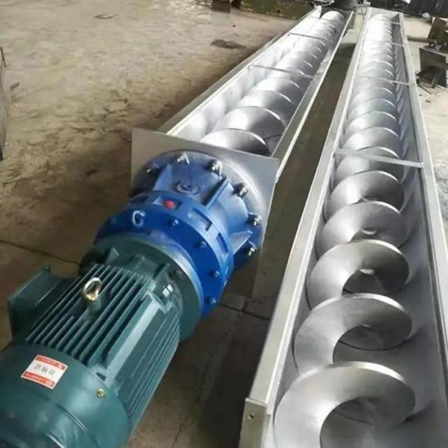 OEM Custom Factory Supply Shaftless Horizontal Screw Conveyors for Powder Granule