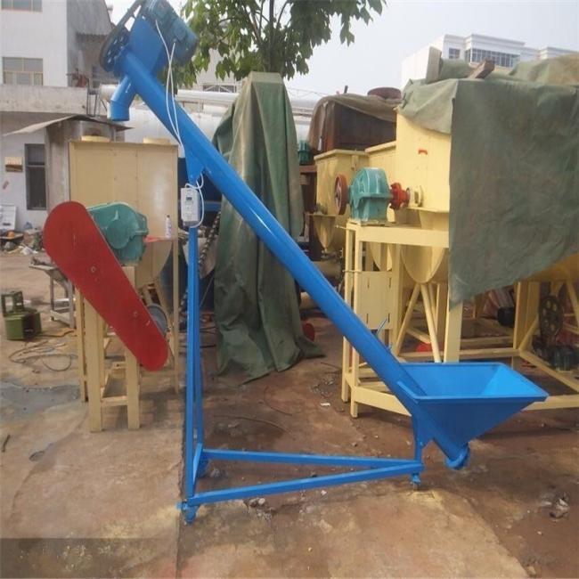 OEM Custom Large Capacity Helical Blade Inclined Conveyor Equipment Screw Conveyor with Hopper