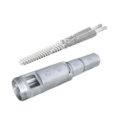 China Single Screw Conical Twin Screw Barrel Extrusion Machine Screw Barrel Set for sale