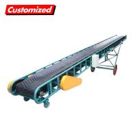 China Custom Height Adjustable Mobile Belt Conveyor 400-1000mm Width 3-25m Length for Industrial Material Handling for sale