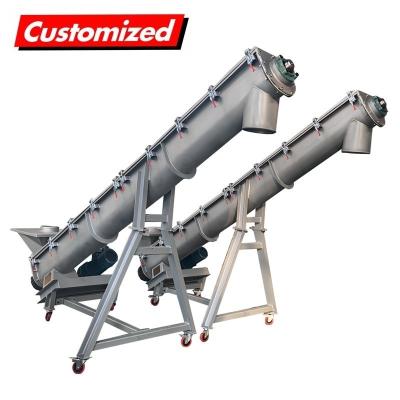 China Fire Resistant Stainless Steel U-Type Screw Auger Conveyor for Custom Cement Conveying for sale