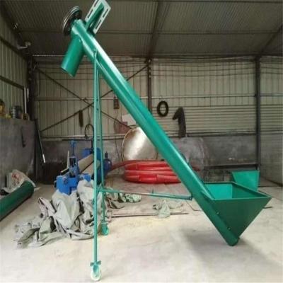 China Large Capacity Helical Blade Inclined Conveyor Equipment Screw Conveyor with Hopper auger feeder for sale