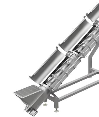 Cina Convogliatore a spirale resistente in acciaio inossidabile personalizzato per la lavorazione degli alimenti e la movimentazione dei materiali con velocità regolabile in vendita