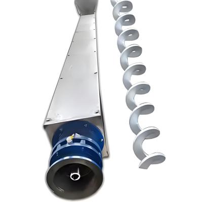 China U-shaped Stainless Steel Shaftless Spiral Drill Blade Ash Cement Sludge Pipe Spiral Conveyor for sale