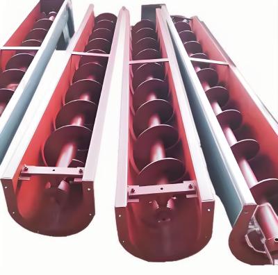 China Vertical-Incline Tubular U-Shape Spiral Conveyor For Cement Coal Wet Sand Sludge Rice And Ice Cream Powder Particles for sale