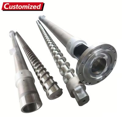 Китай Специализированный диаметр 55 винтовой бочки для экструдерной машины для PP HDPE PPS LDPE материалы нитрированные или биметаллическая обработка Пластиковая машина продается