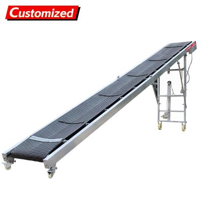 China High Quality Folding Industrial Inclined Belt Conveyor Mobile conveyor belts are used in industrial production  Loading & Unloading for efficient, adjustable-speed material transfer for sale