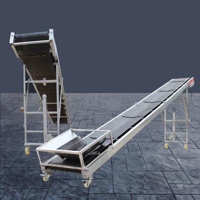 China High Quality Folding Industrial Inclined Belt Conveyor Mobile conveyor belts are used in industrial production  Loading & Unloading for efficient, adjustable-speed material transfer for sale