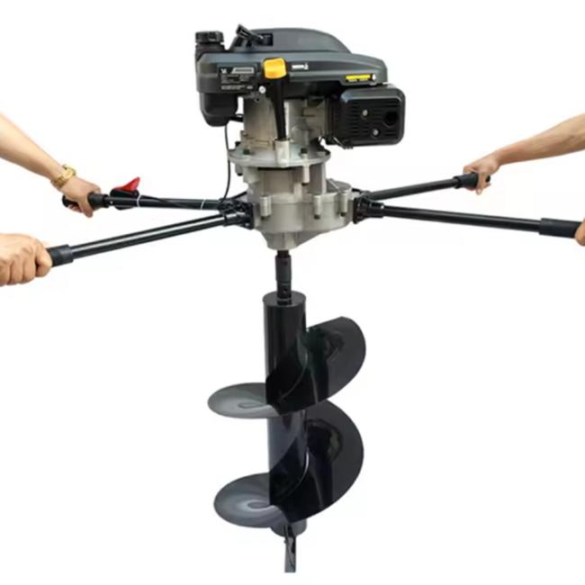 Close-up of auger mechanism