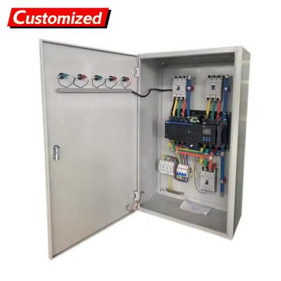 China Custom ATS Dual Power Supply Distribution Box IP65 Waterproof Cold-Rolled Steel Distribution Panel for sale