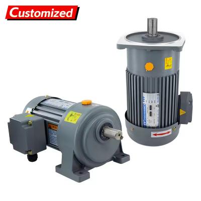 China CE Certified AC Geared Motor 100W~7.5KW Single-Phase/Three-Phase Adjustable Speed Gear Reducer Motor for sale