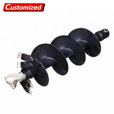 China Rust-Resistant High Tensile Strength Earth Auger with Flexible Design for Tractor-Mounted Drilling in Hard and Frozen Soil for sale