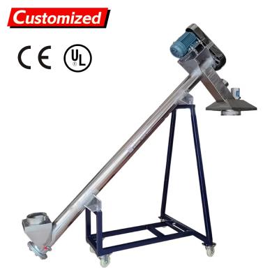 China Stainless Steel High-efficiency Customizable Screw Conveyor for Grain and Powder Transport for sale