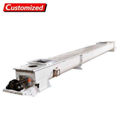 China Heat Resistant Trough Screw Auger Conveyor with Multiple Inlets & Outlets and Customizable Length for Dry Bulk Material Handling for sale