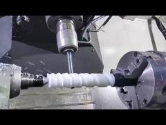 Herstellung von Speiseförderzeugnissen Flexibler Spiralförderzeuger Upe Hdpe Pp Uhmwpe Pom Nylon-Schraub-Plastikförderzeuger Cnc Pars-Maschine einfacher Betrieb Schraubförderzeuger