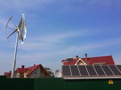 China Hybrid Wind Solar System 10kW Complete Kit – Vertical Axis Wind Turbine with Hybrid Controller for sale