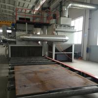 China Roller Conveyor Automatic Sandblasting Machine , Shot Blaster Machine Compact Structure for sale