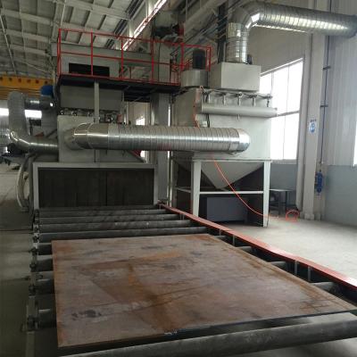 China A máquina de sopro do tiro do transporte de rolo da placa de aço melhora a adesão do filme da pintura à venda