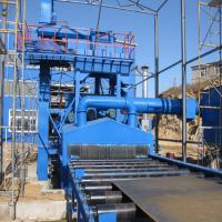 China Industrial Roller Conveyor Shot Blasting Machine Compact Structure Improve Anti Rust Capacity for sale