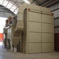 China Rust Removal Sand Blasting Room Automatic High Efficiency Shot Blasting Room for sale