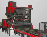 China H Beam Rust Remove 1.21 M/S Roller Conveyor Shot Blasting Machine for sale